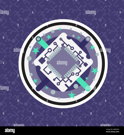 Computer Processor Chip With Cable Wire Symbol Of Programmer Hard Work System Administrator