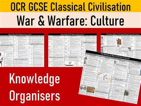 War And Warfare Culture Knowledge Organiser Bundle Gcse Classical