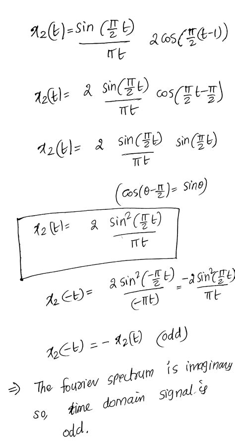 Solved 2 Inverse Fourier Transforms The Fourier Transforms Given
