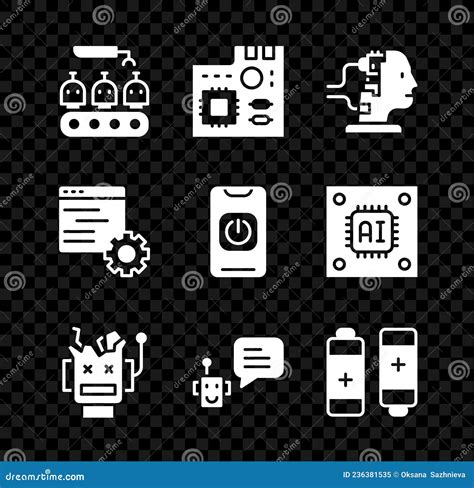 Set Industrial Production Of Robots Motherboard Digital Chip Robot