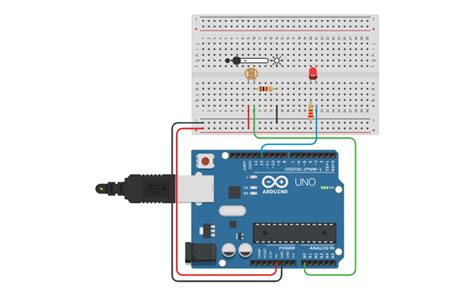 Circuit Design Smart Street Lamp Tinkercad