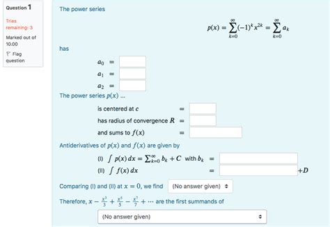 Solved Question 1 The Power Series P X Ž 1 X2 Ë
