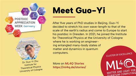 Postdoc Appreciation Week Meet Guo Yi ML Q