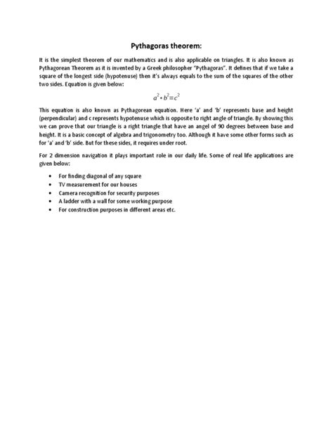 pythagoras theorem pdf philosophy