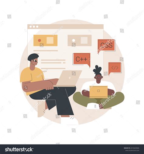 Coding Workshop Abstract Concept Vector Illustration Stock Vector Royalty Free 2010669686