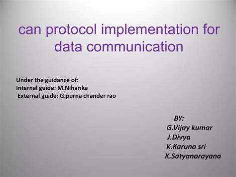 Can Protocol Implementation For Data Communication 2 Pptx