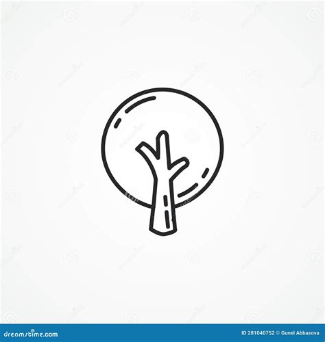 Tree Line Icon Stock Vector Illustration Of Arbol 281040752