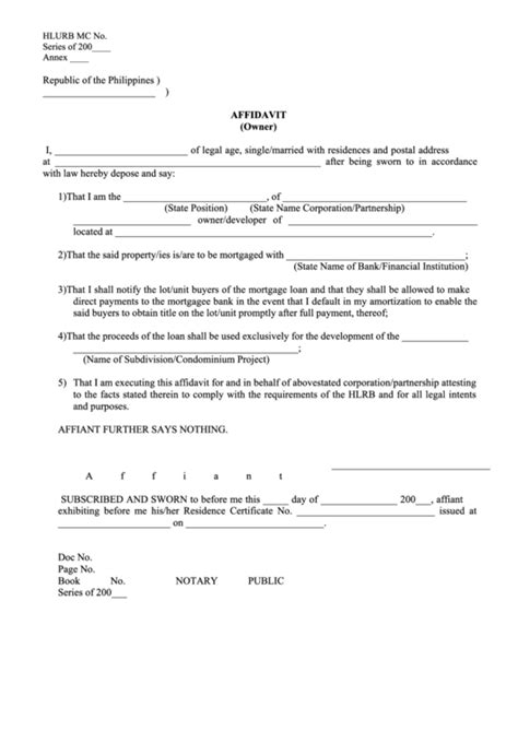 Sample Affidavit Philippine Legal Form At Lily Bloom Blog