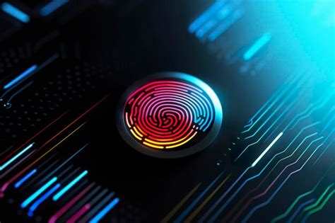Premium Ai Image Fingerprint Authentication Button Biometric Security