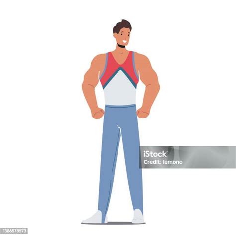 운동 선수 남성 캐릭터 유니폼포즈 근육 스포츠맨 역도 흰색 배경에 고립 역도 보디 빌딩에 대한 스톡 벡터 아트 및 기타 이미지 보디 빌딩 Championship 경기