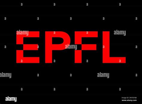 Ecole Polytechnique Federale De Lausanne Logo Black Background Stock