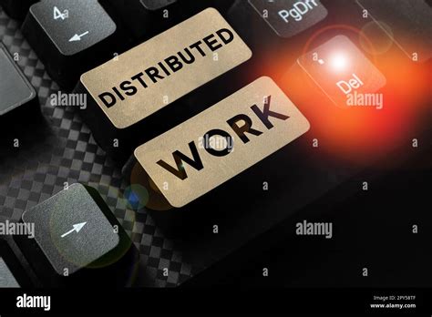 Text Caption Presenting Distributed Work Concept Meaning Practiced By Enterprises Using Network