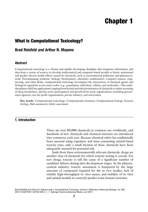 PDF What Is Computational Toxicology