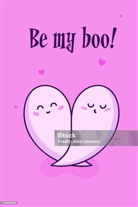 대체 발렌타인 데이 카드 소름 끼치는 클립 아트 으스스한 사랑 카와이 파스텔 고스 스타일 내 부우가 되어줘 유령 커플은 사랑을 껴안고 있습니다 포스터 인쇄 벽지 2000년에