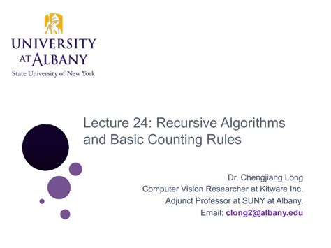 Ppt Lecture 24 Recursive Algorithms And Basic Counting Rules Dr