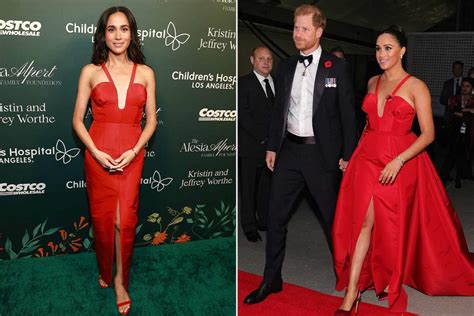 Meghan Markle Recycles Her 2021 Red Carolina Herrera Gown for Surprise Appearance at Children’s ...