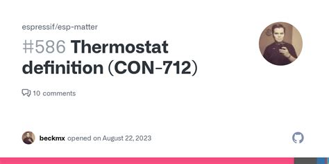 Thermostat Definition Con 712 · Issue 586 · Espressif Esp Matter · Github