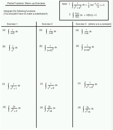 Integration Math100 Revision Exercises Resources Mathematics And Statistics University