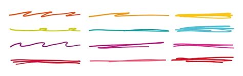Premium Vector Color Swift Crossed And Wavy Underlines Lines By Pen