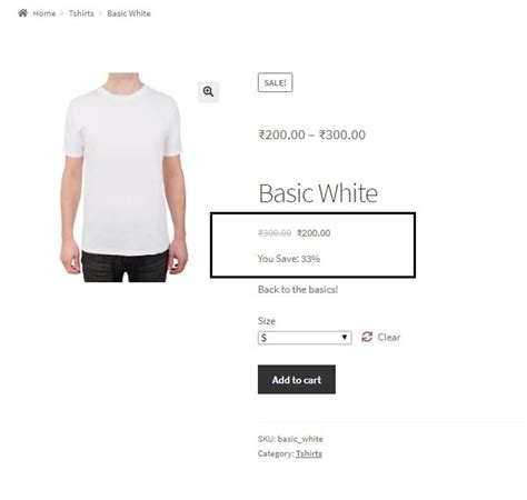 how to display “you save x ” below sale prices for simple and variable
