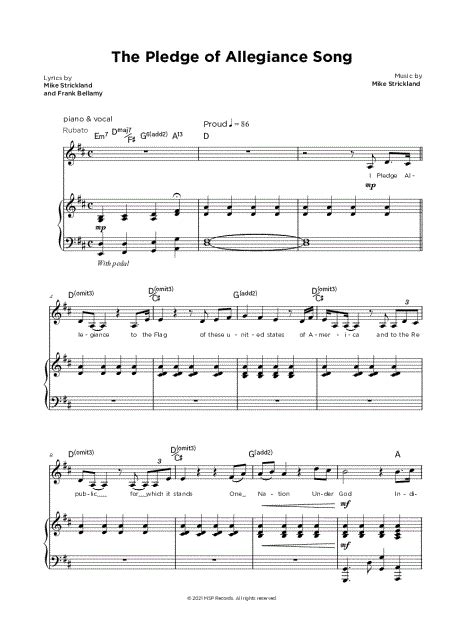 Pledge Of Allegiance Song Lyrics