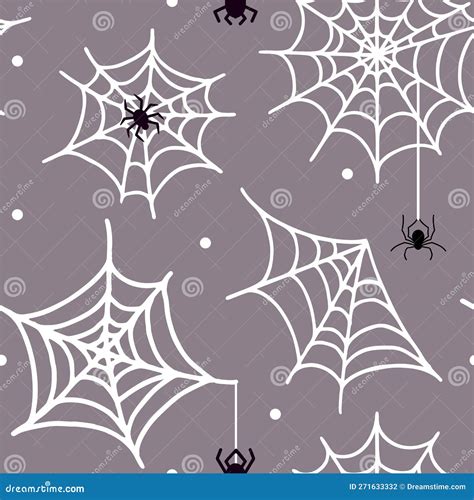 Spider Web Seamless Pattern Stock Vector Illustration Of Creative Witch 271633332