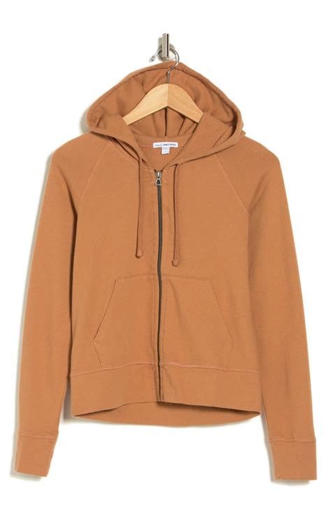 James Perse French Terry Crop Zip Hoodie Nordstromrack