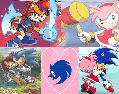Sally Vs Amy For Sonic By Nickninja02 On Deviantart