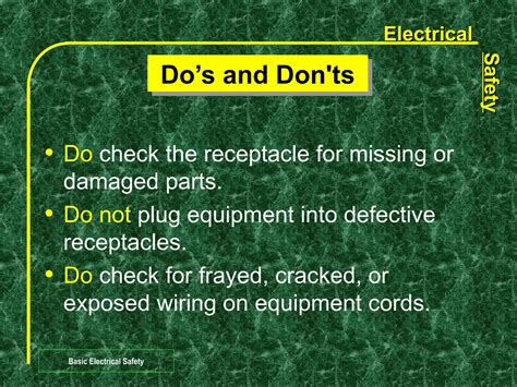 113810 Basic Electrical Safety Presentation Attached Electrical Safety Ppt