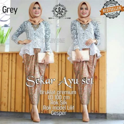 Jual Sekar Ayu Set Grey Shopee Indonesia