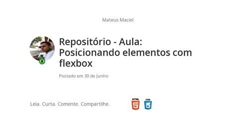 repositório aula posicionando elementos com flexbox