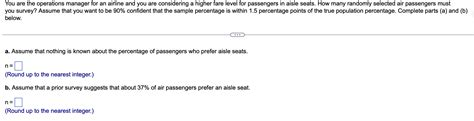 Solved You Are The Operations Manager For An Airline And You Chegg
