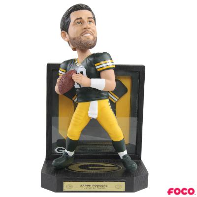 Green Bay Packers Framed Jersey Bobbleheads Featuring Aaron Rodgers
