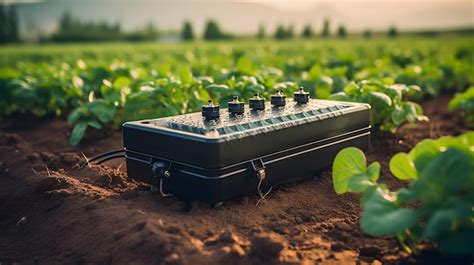 Premium Photo Smart Irrigation System With Soil Sensors Ensuring Optimal Moisture Levels