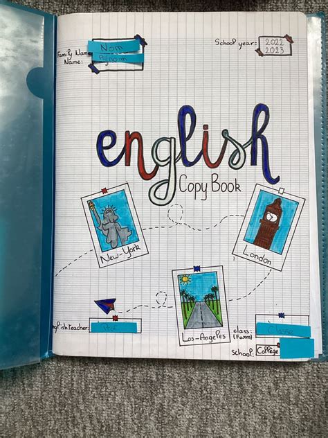 Page De Garde Cahier Anglais