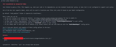Syntaxerror Identifier Jest Has Already Been Declared Nodejs