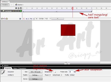 Cara Membuat Motion Tween Menggunakan Flash Ar Art