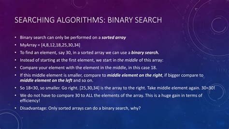 Search And Sort Algorithms Bubble Insertion Selection Ppt