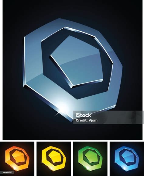3 D Symboles Heptagonal Vecteurs Libres De Droits Et Plus Dimages