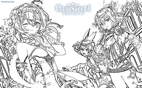 Coloriage Genshin Impact Coloriages Sur Wonder Day