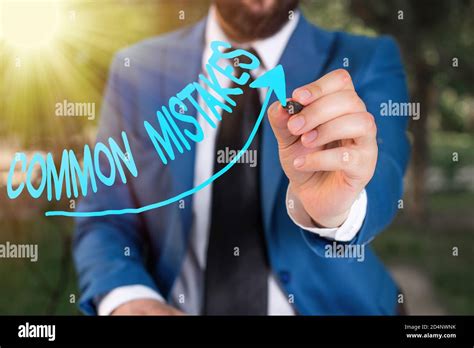 Conceptual Hand Writing Showing Common Mistakes Concept Meaning Actions That Are Often Used