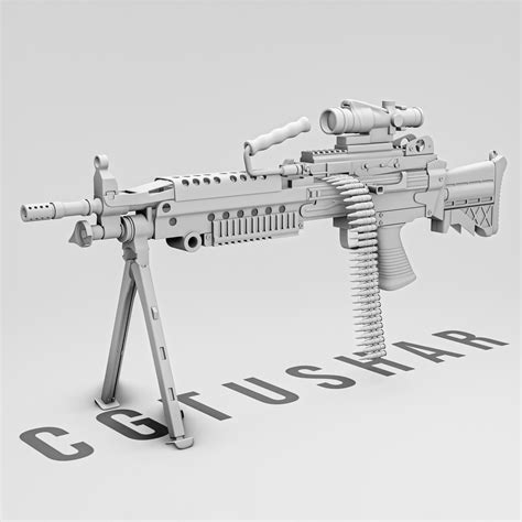 Artstation M249 3d Model