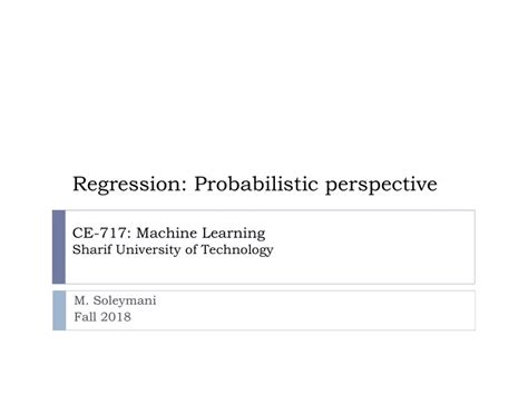 PPT Regression Probabilistic Perspective CE Machine Learning