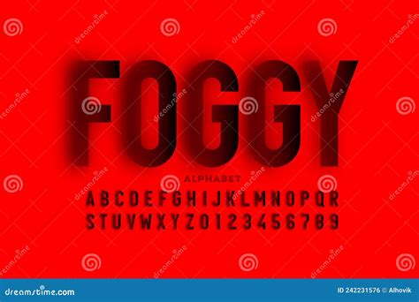 Font Design With Blurry Effect Stock Vector Illustration Of Bold Modern