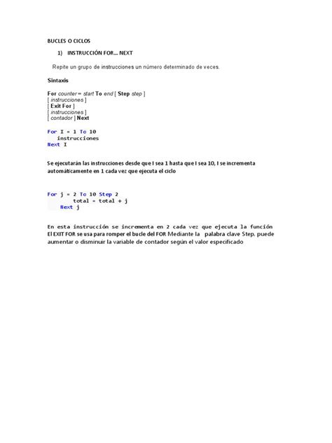 Bucles O Ciclos Pdf Flujo De Control Ingeniería Informática