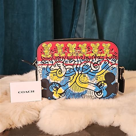 Coach Bags Coach Disney Mickey Mouse X Keith Haring Mini Camera Bag