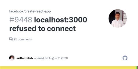 Localhost3000 Refused To Connect · Issue 9448 · Facebookcreate React