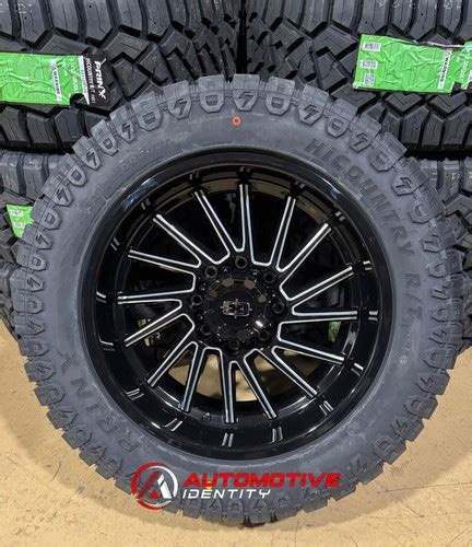 20x10 Vision Rapier Black Wheels 33 Prinx Rt Tires 8x65 Dodge Ram