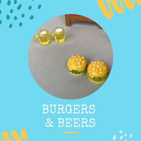 Mini Beers And Burger For Photos Photo Props Etsy