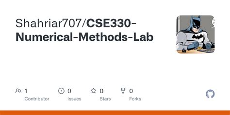 GitHub Shahriar707 CSE330 Numerical Methods Lab
